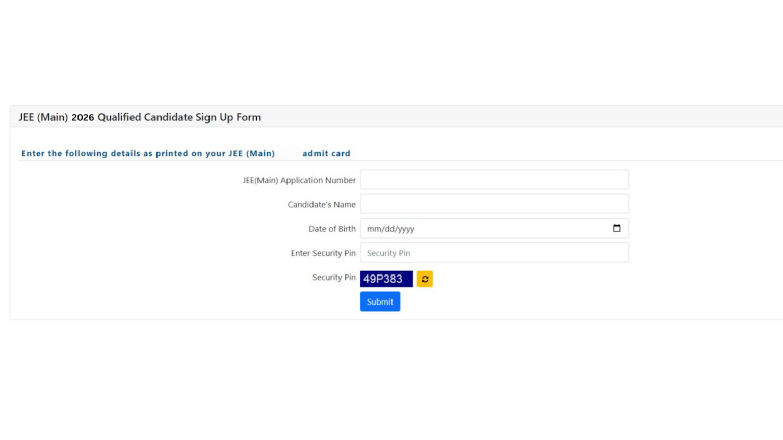 JEE Advanced Registration Date 2026 (Released): Application Form, Fee ...
